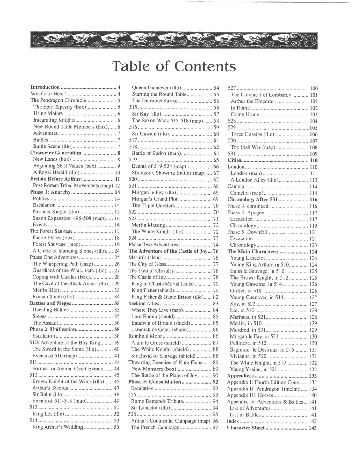CHA2708 The Boy King 2nd Edition Contents – Pendragon